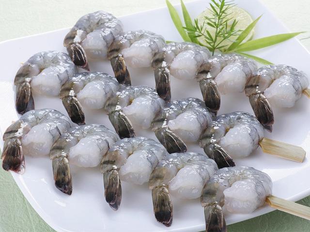 FROZEN RAW PTO SKEWER BLACK TIGER PRAWN